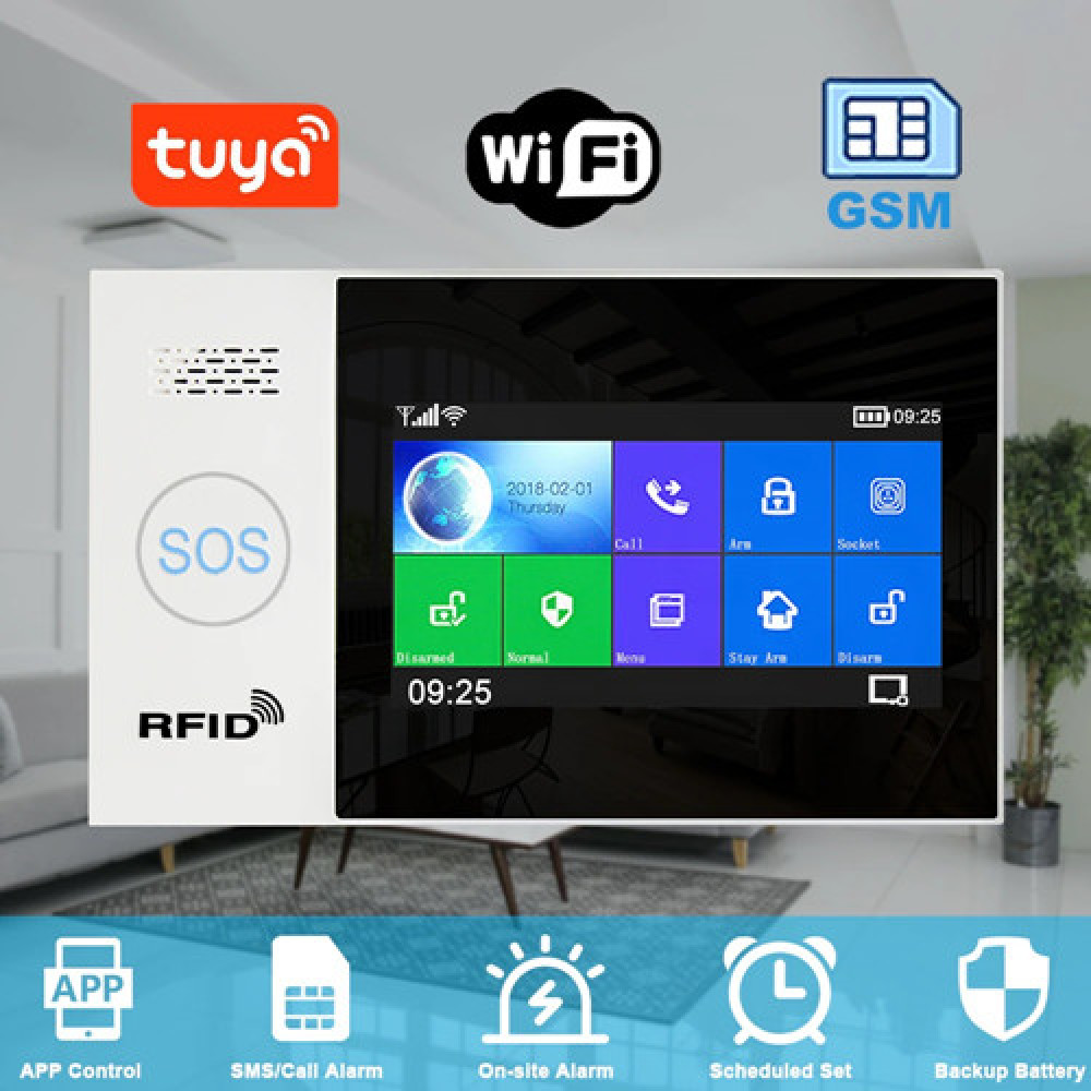 Smart Life PG-107 433mhz Wireless Gsm & WiFi Anti-Theft Home/Office ...