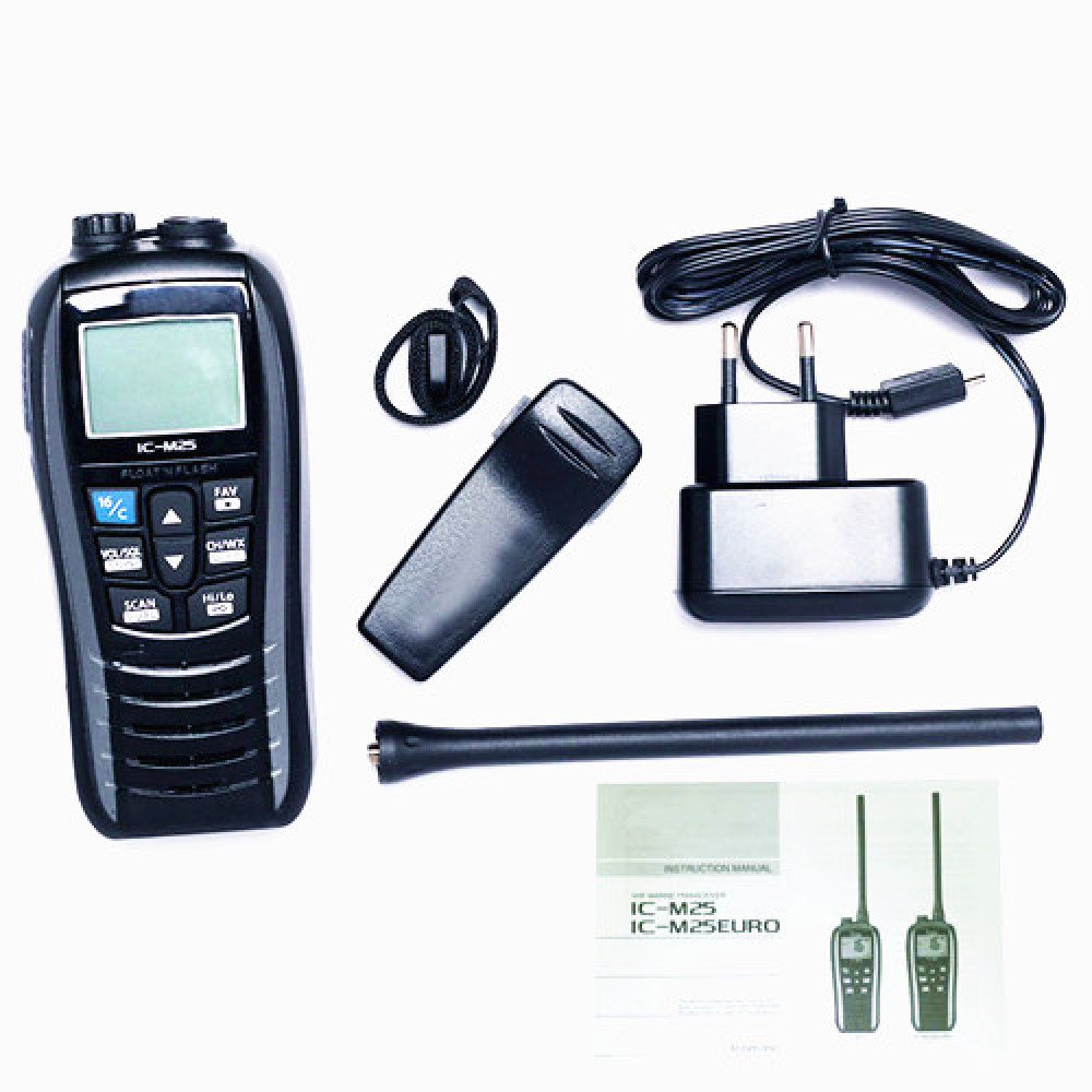 ICOM IC-M25 VHF 5W IPX7 Floating Marine Radio Walkie Talkie - 5KM