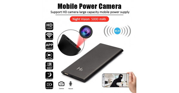 H8 Night Vision WiFi Power Bank Spy Hidden Pinhole Camera