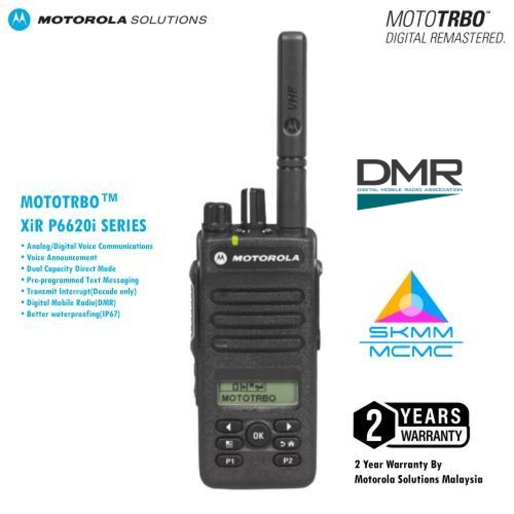 MOTOROLA XiR P6620i Digital/Analog UHF 403~527MHz 4W IP67 Walkie Talkie ...