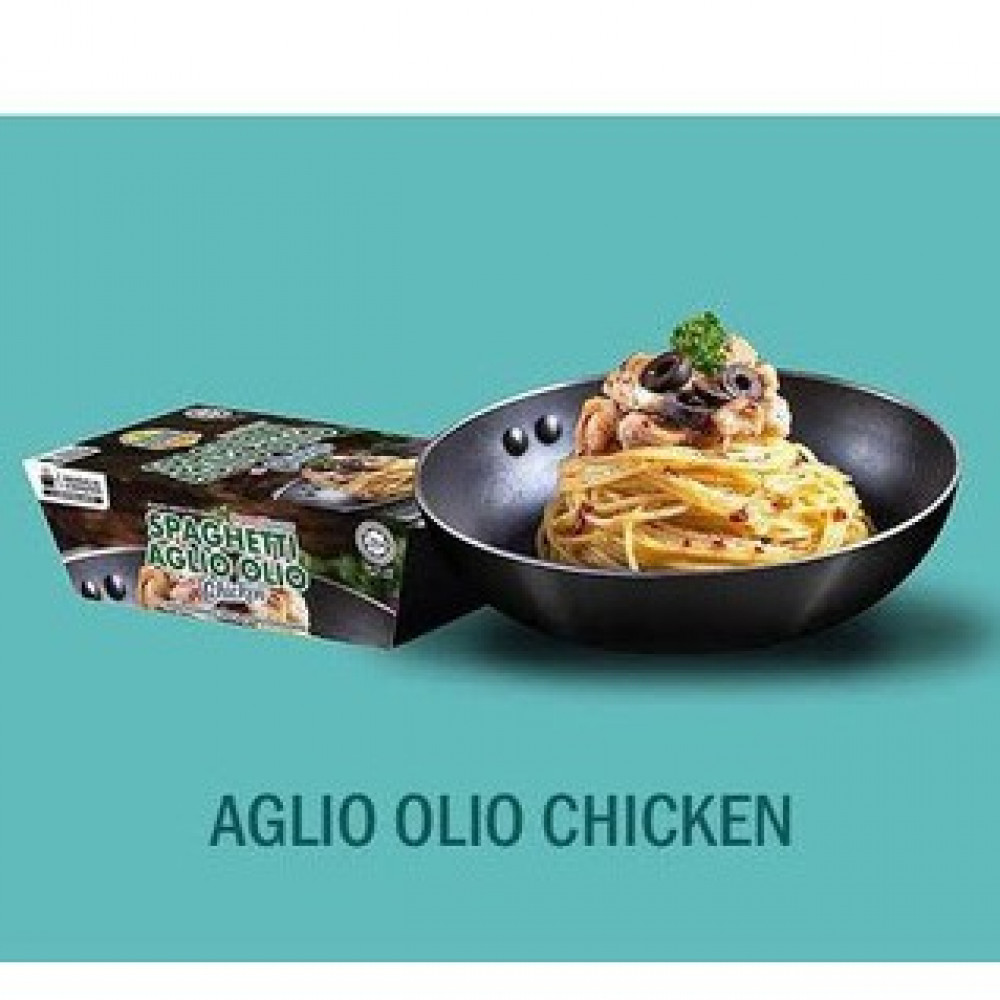 [HALAL - Master Pasto] 3-Minute Spaghetti Aglio Olio With Chicken ...