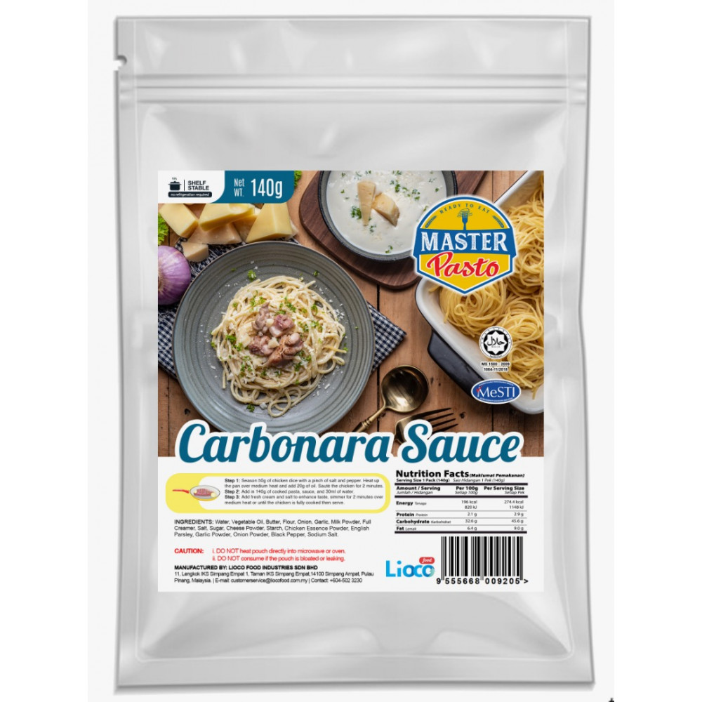 [HALAL - Lioco Food] Carbonara Sauce (Ready To Eat - Marketplace Harian)