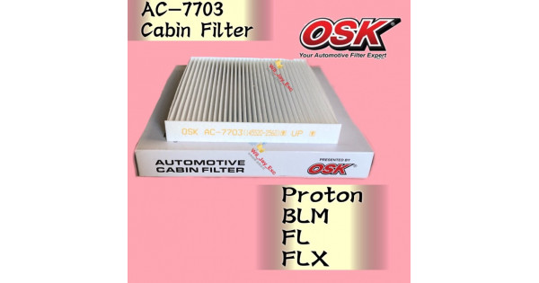 OSK CABIN FILTER AC-7703 BLM, FL, FLX AIR COND FIlTER