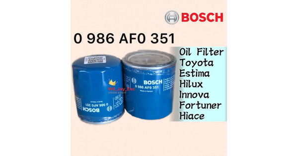 BOSCH OIL FILTER 351 TOYOTA ESTIMA,HILUX,INNOVA,FORTUNER,HIACE,CAMRY
