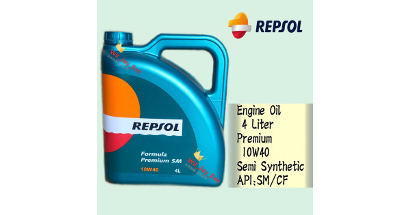 REPSOL 10W40 FORMULA PREMIUM SEMI SYNTHETIC ENGINE OIL 4 LITER