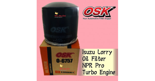 OSK OIL FILTER ISUZU LORRY NPR PRO O-6757