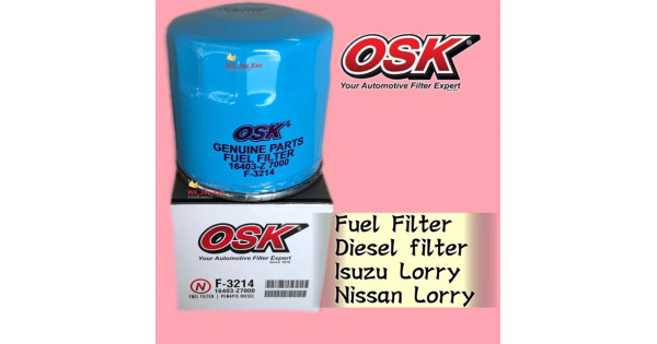OSK FUEL FILTER, DIESEL FILTER F-3214 ISUZU & NISSAN LORRY,DMAX 2.5cc