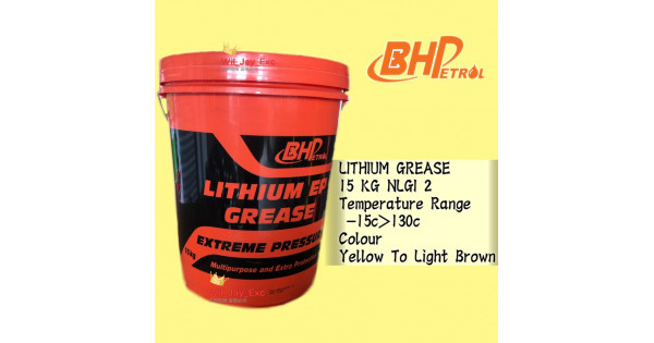 BHP 15 KG LITHIUM EP GREASE MULTIPURPOSE EXTREME PRESSURE 15KG BHP 15 KG LITHIUM EP GREASE MULTIPURPOSE EXTREME PRESSURE 15KG