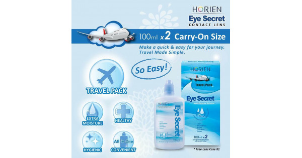 Horien Eye Secret Multi-Purpose Solution Travel Pack (100ml X 2)