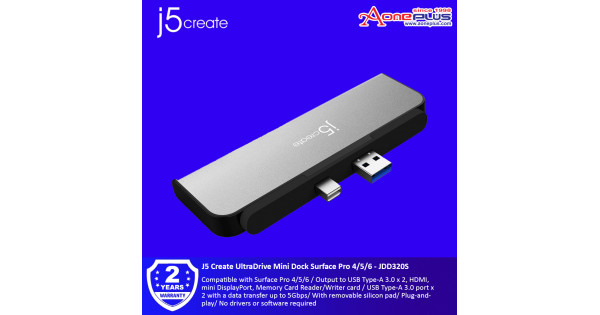 J5 Create UltraDrive Mini Dock Surface Pro 4/5/6 - JDD320S