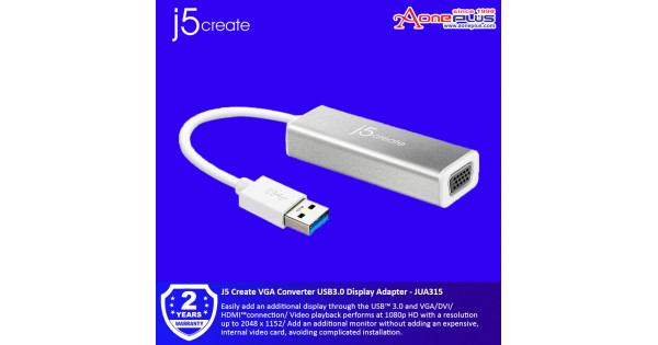 J5 Create VGA Converter USB3.0 Display Adapter - JUA315