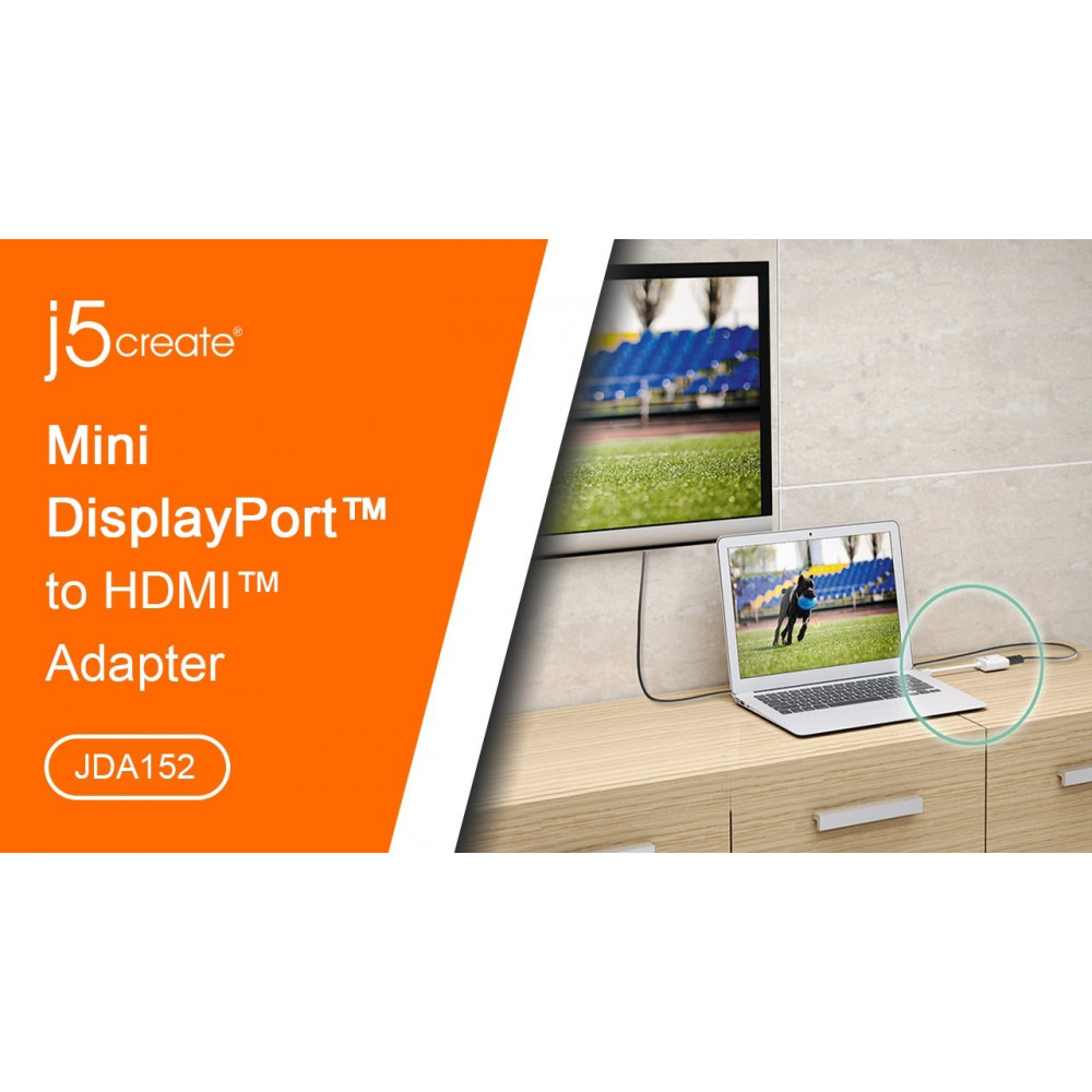 J5 Create Mini DisplayPort to HDMI Adapter - JDA152