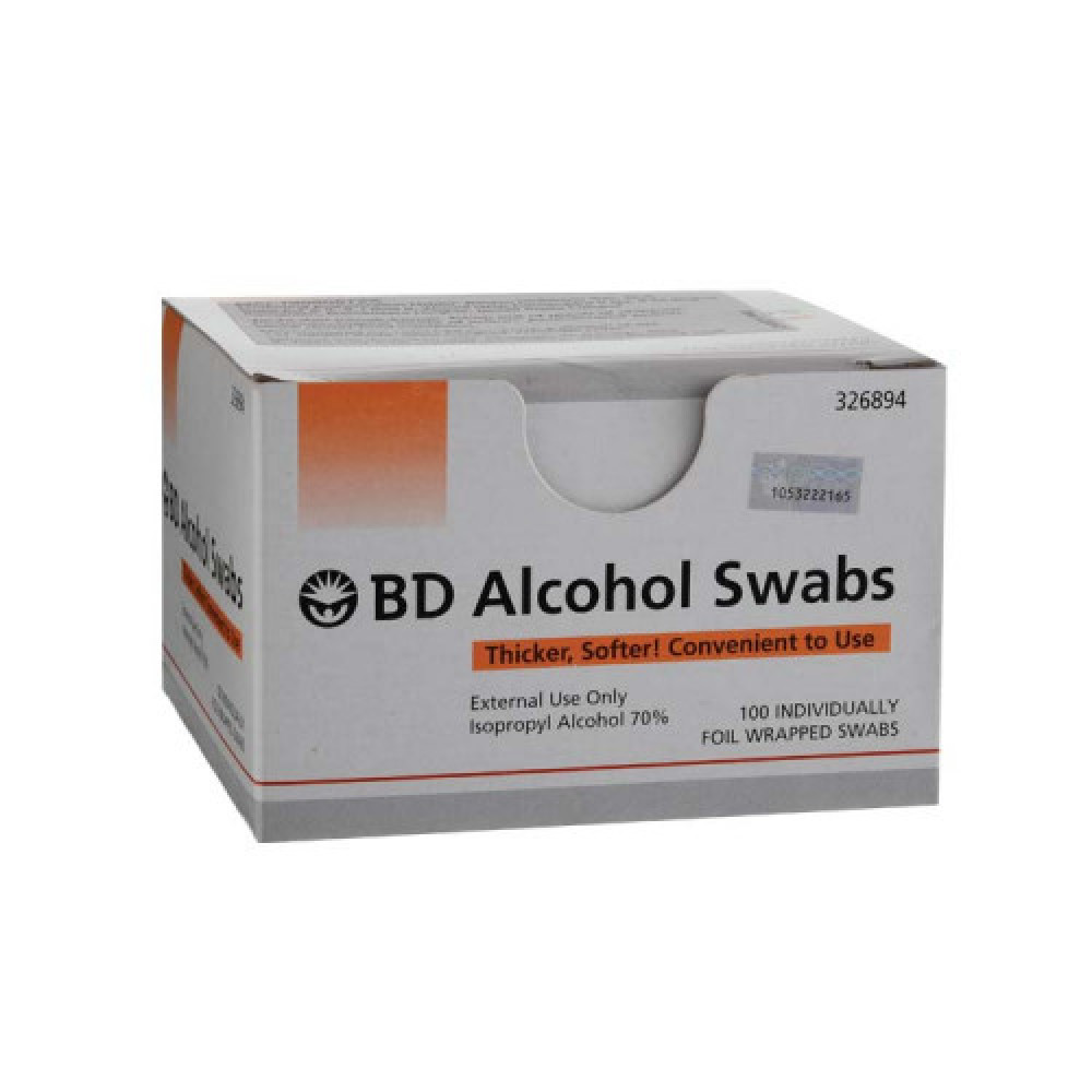BD ALCOHOL SWABS 100`S