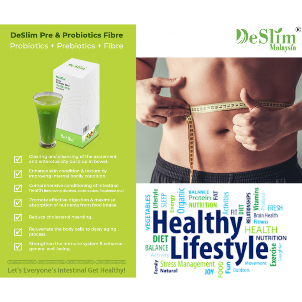 DeSlim Pre & Probiotic Fibre (Constipation, Indigestion problem ...