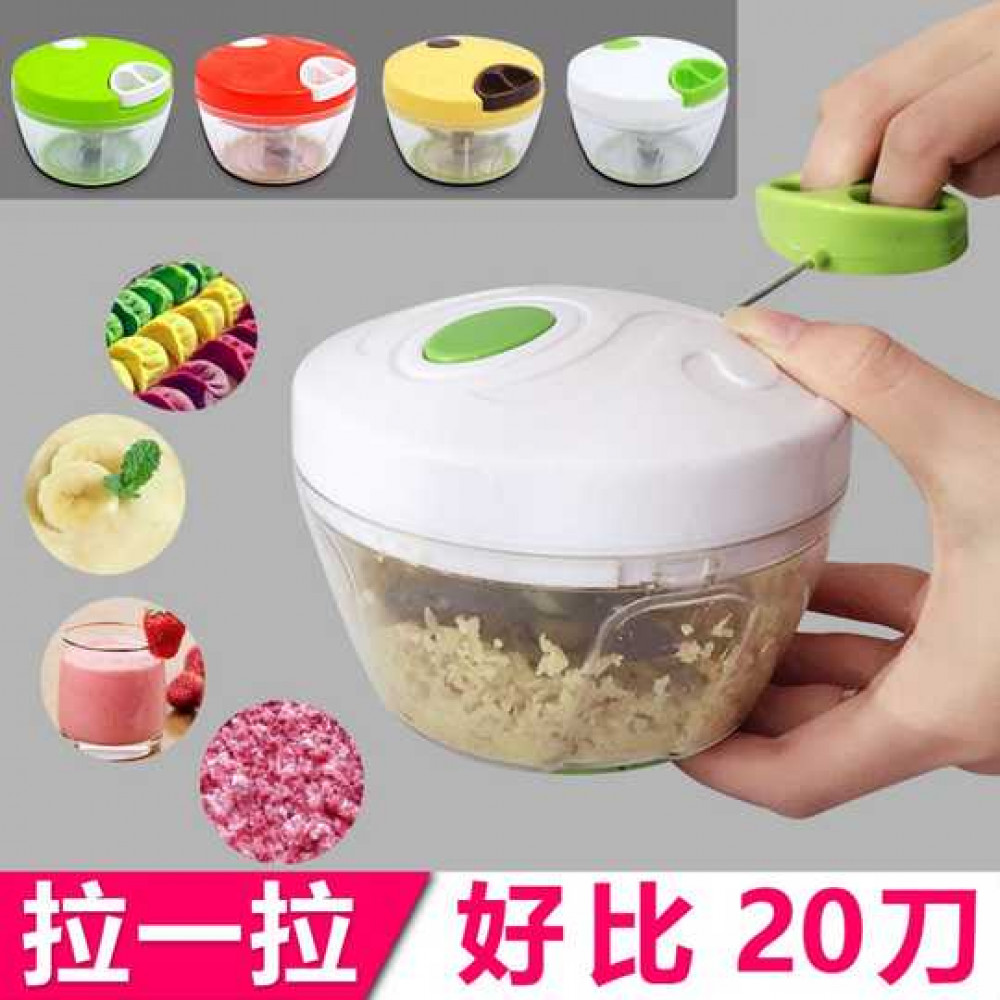 Mini Manual Food Garlic Chopper Hand Pull Mincer Blender Meat Vegetable ...
