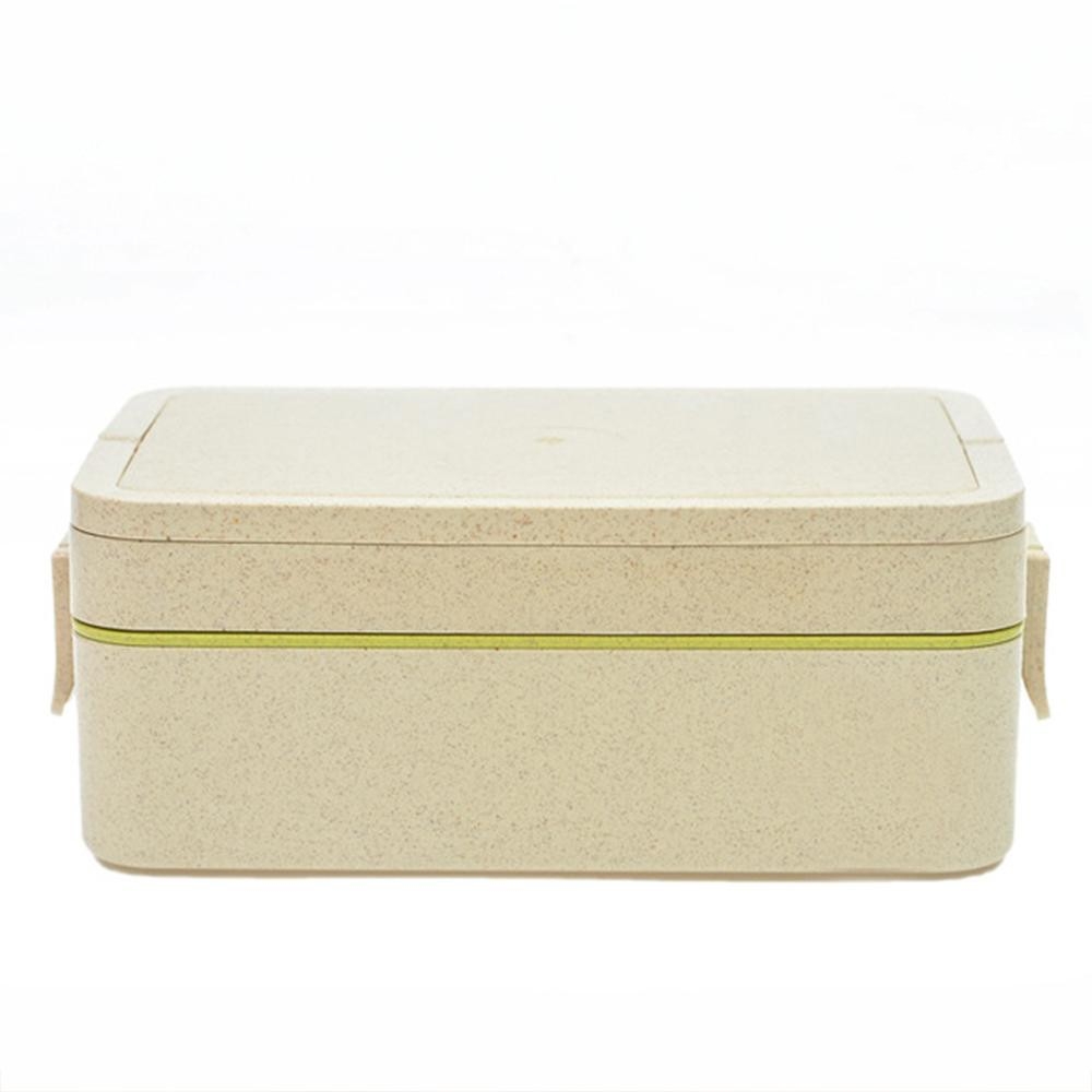 Grain Bento Box Double Layer Divider Lunch Box
