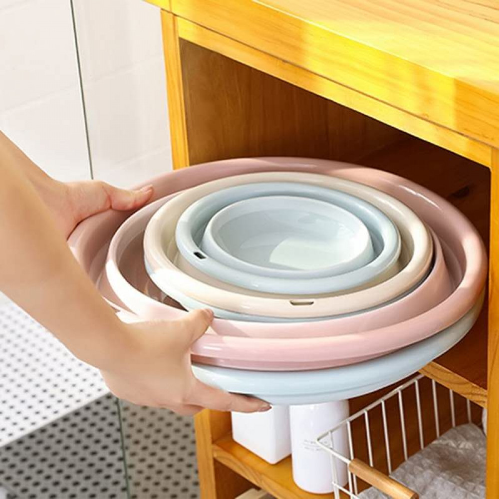 【House Partner】Washbasin Portable Folding Washbasin Household Hangable Plastic Basin Foldable ...
