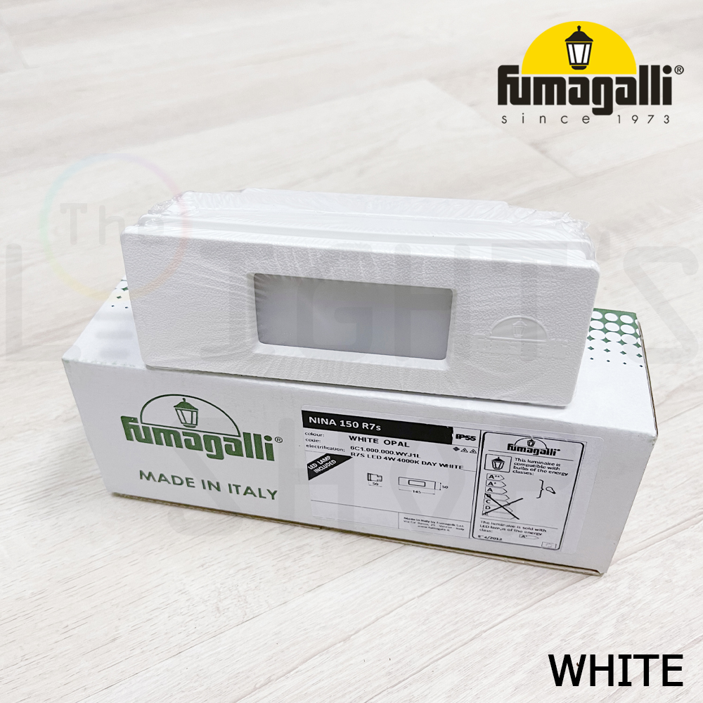 Fumagalli Nina 150 Black/White/Grey Opal R7S LED 4W 4K#Wall Light#Wall ...