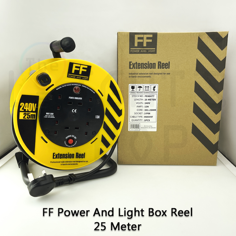 FF Power And Light Light Industrial Reel 25 Meters FE86477#Wire Cable ...