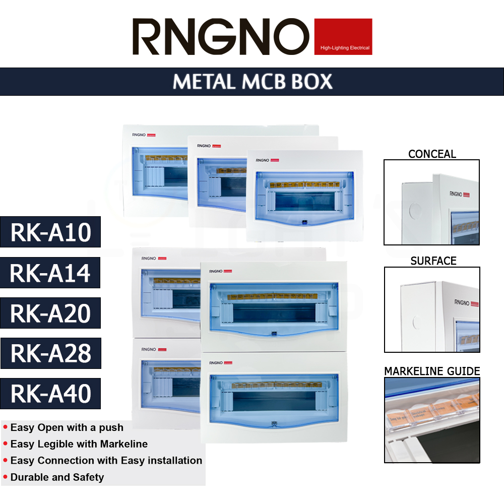 Rngno Metal MCB Box 10/14/20/28/40Way Surface/Conceal#DB Box#Electrical ...