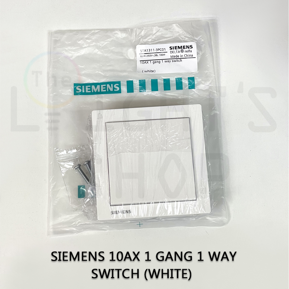 Siemens 10AX 1/2/3/4 Gang 1 Way Switch White 5TA131/2/3/41-3PC01#DELTA ...
