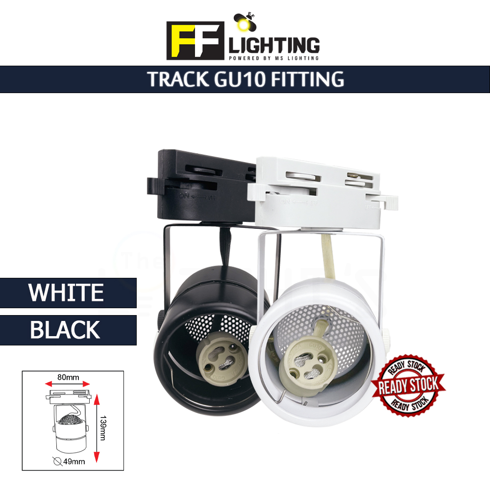 FFL Track GU10 Fitting Black/White#FF Lighting#Track Light Holder#GU10 ...