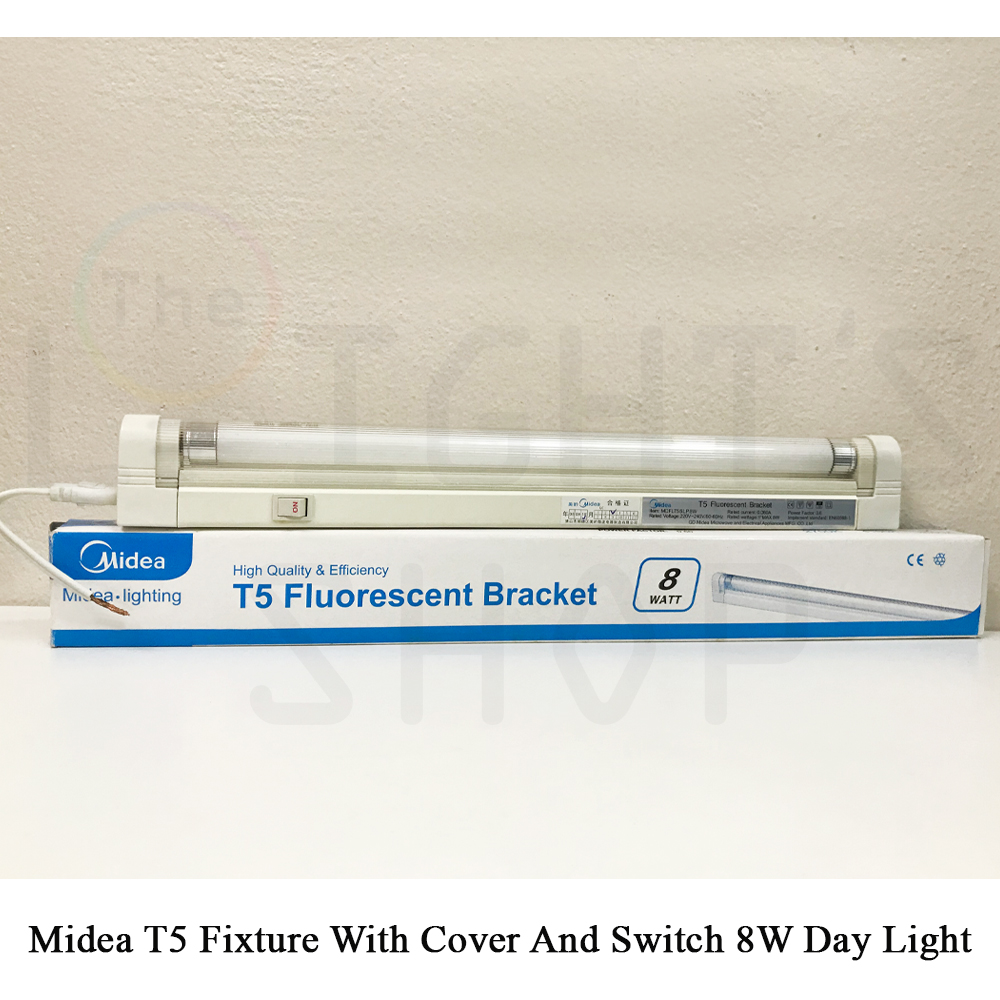 Midea T5 Fixture With Cover And Switch 8W Day Light#T5 Tube Light#Tube ...