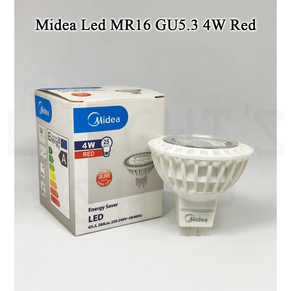 Midea Led MR16 240V (GU5.3) 4W Red/Blue/Green#Bulb#Downlight#Eyeball# ...