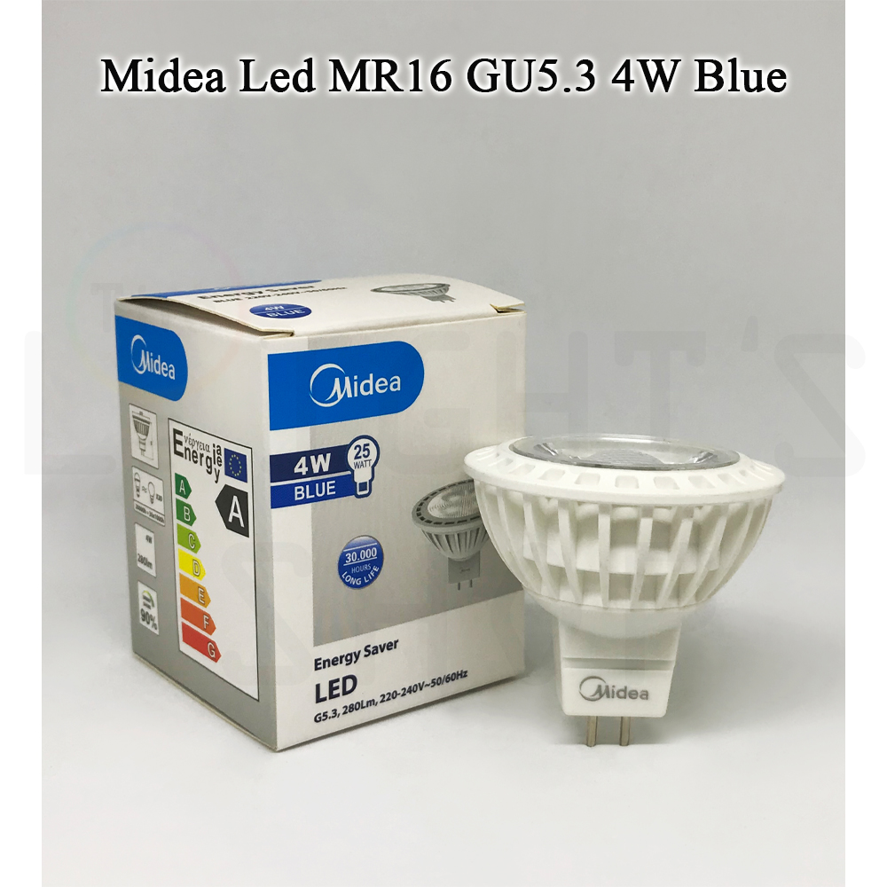Midea Led MR16 240V (GU5.3) 4W Red/Blue/Green#Bulb#Downlight#Eyeball# ...