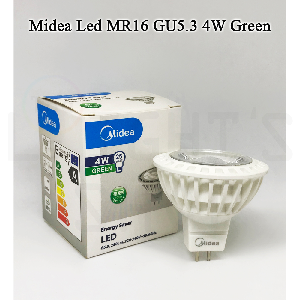 Midea Led MR16 240V (GU5.3) 4W Red/Blue/Green#Bulb#Downlight#Eyeball# ...
