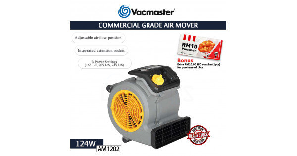 Vacmaster Commercial Grade 124W Air Mover l AM1202#Mini Blower#Floor ...