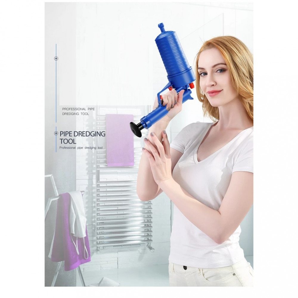 [OD115]Pressure Air Pump Gun Plunger Toilet Sink Drain Pipe Clog ...
