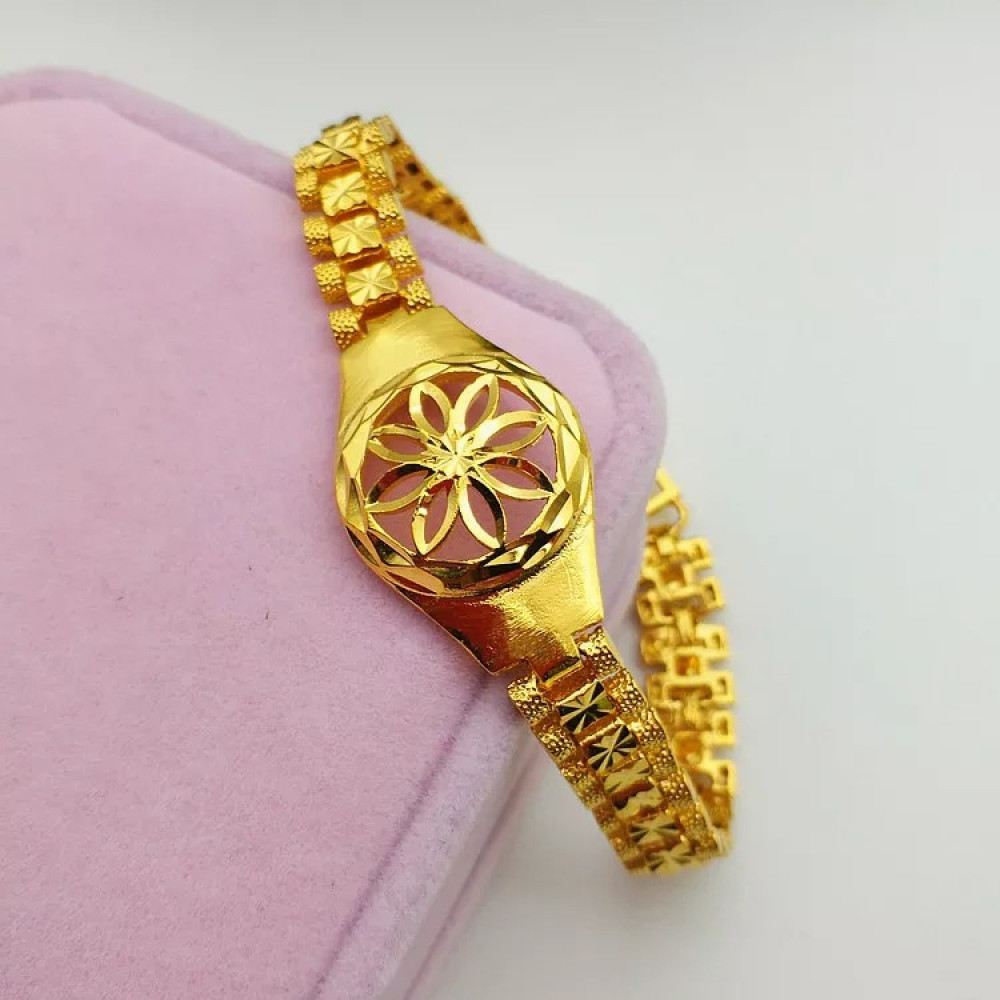 [PT235] Luxury Alluvial Gold Charm Bracelet Jewelry / Rantai Tangan Emas