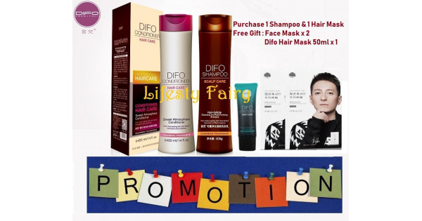 Difo Hair Care Shampoo & Conditioner (Shampoo 400ml+ Conditioner 400ml)
