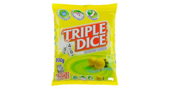 Triple Dice Detergent Powder 800g (Lemon Burst/Floral Fantasy)
