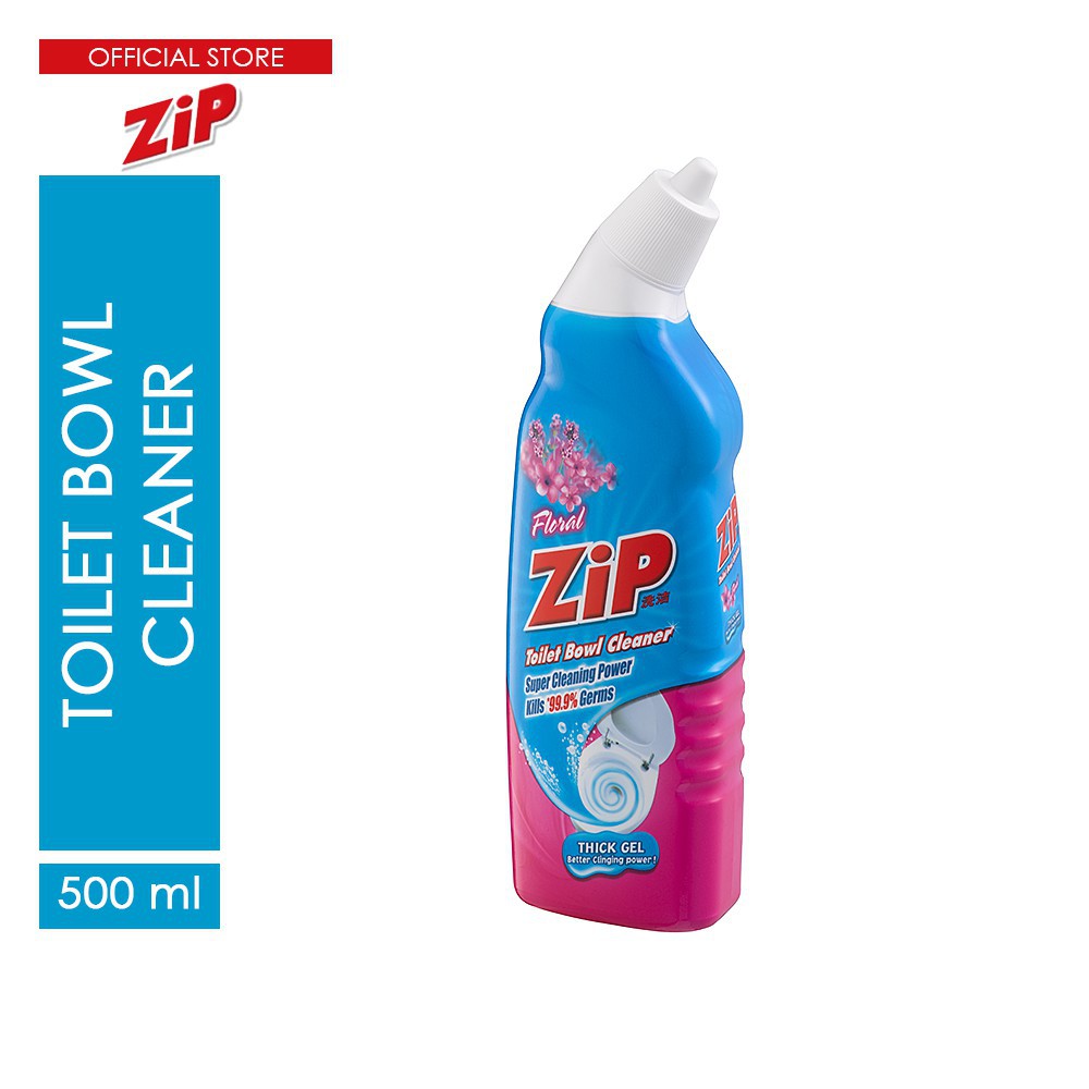 Zip Toilet Bowl Cleaner 500ml (Turbo/Lemon/Floral)