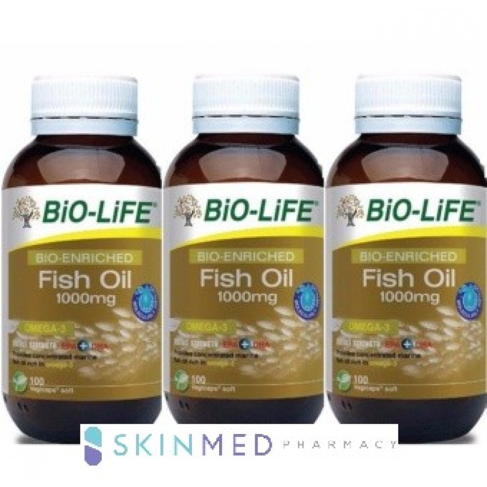 BIO-LIFE BIO ENRICHED FISH OIL 1000MG 100S X 3