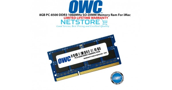 OWC 8GB PC3-8500 DDR3 1066MHz SO-DIMM 204 Pin Macbook Ram Memory ... OWC 8GB PC3-8500 DDR3 1066MHz SO-DIMM 204 Pin Macbook Ram Memory ...