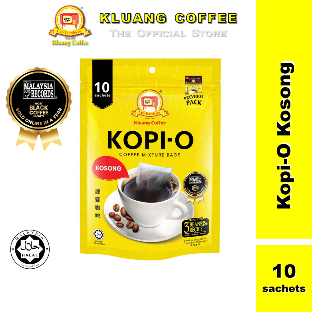 Kluang Coffee Cap Televisyen Kopi O Kosong (10 sachets x 1 pack) Kopi-O ...