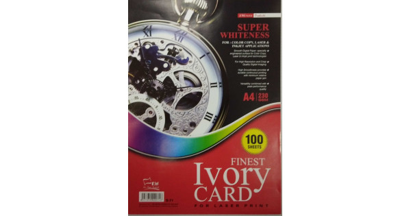 Uni Finest Ivory Card 230gsm A4-100's (S-71)