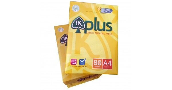 1 Carton IK Plus A4 Paper 80gsm 500Sheets/Ream