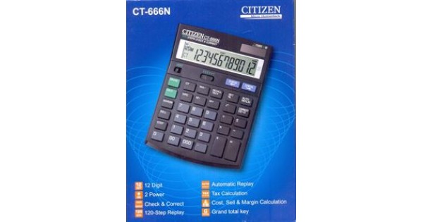 CITIZEN CALCULATOR (12 DIGITS) CT-666N