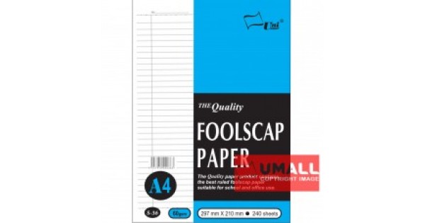 UNI FOOLSCAP PAPER N/L 60G A4-240'S (S-36)