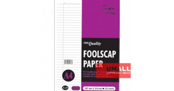 UNI FOOLSCAP PAPER 70G A4-200'S (S-37)