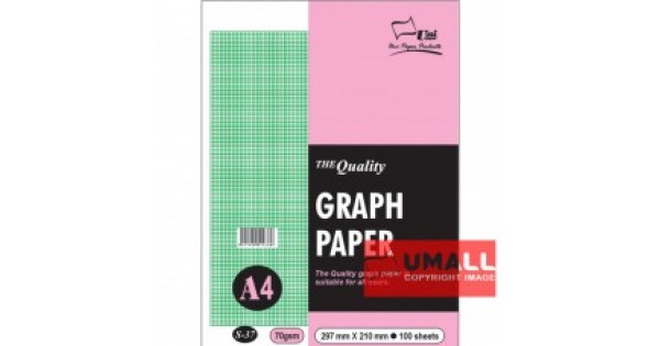 UNI GRAPH PAPER 70G A4-100'S (S37)