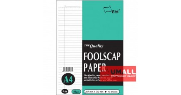 UNI FOOLSCAP PAPER 80G A4-40'S (S-38)