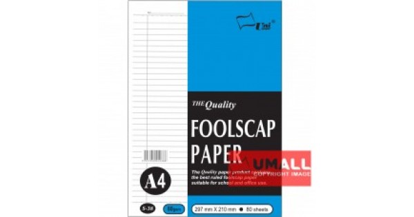 UNI FOOLSCAP PAPER 80G A4-80'S (S38)