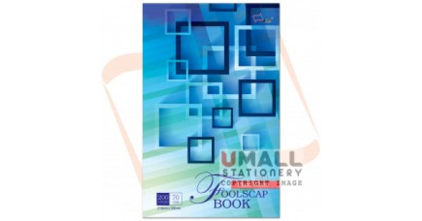 UNI PLAIN WHITE FOOLSCAP H/C BOOK F4-200P (S-201)