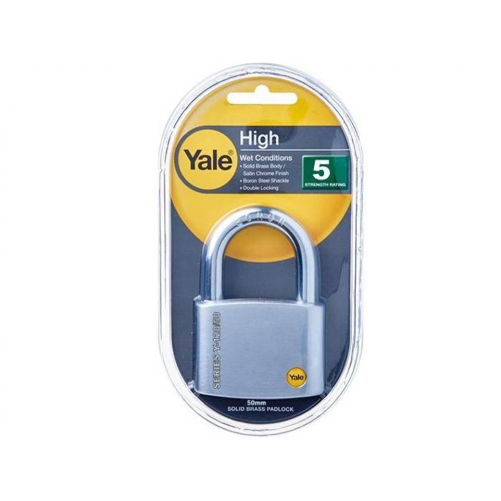 Yale Solid Brass Padlock (50mm) Y120-50-127-1