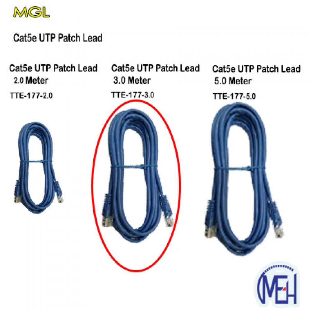 Cat5e UTP Patch leads 2.0 Meter(TTE-177-3.0)
